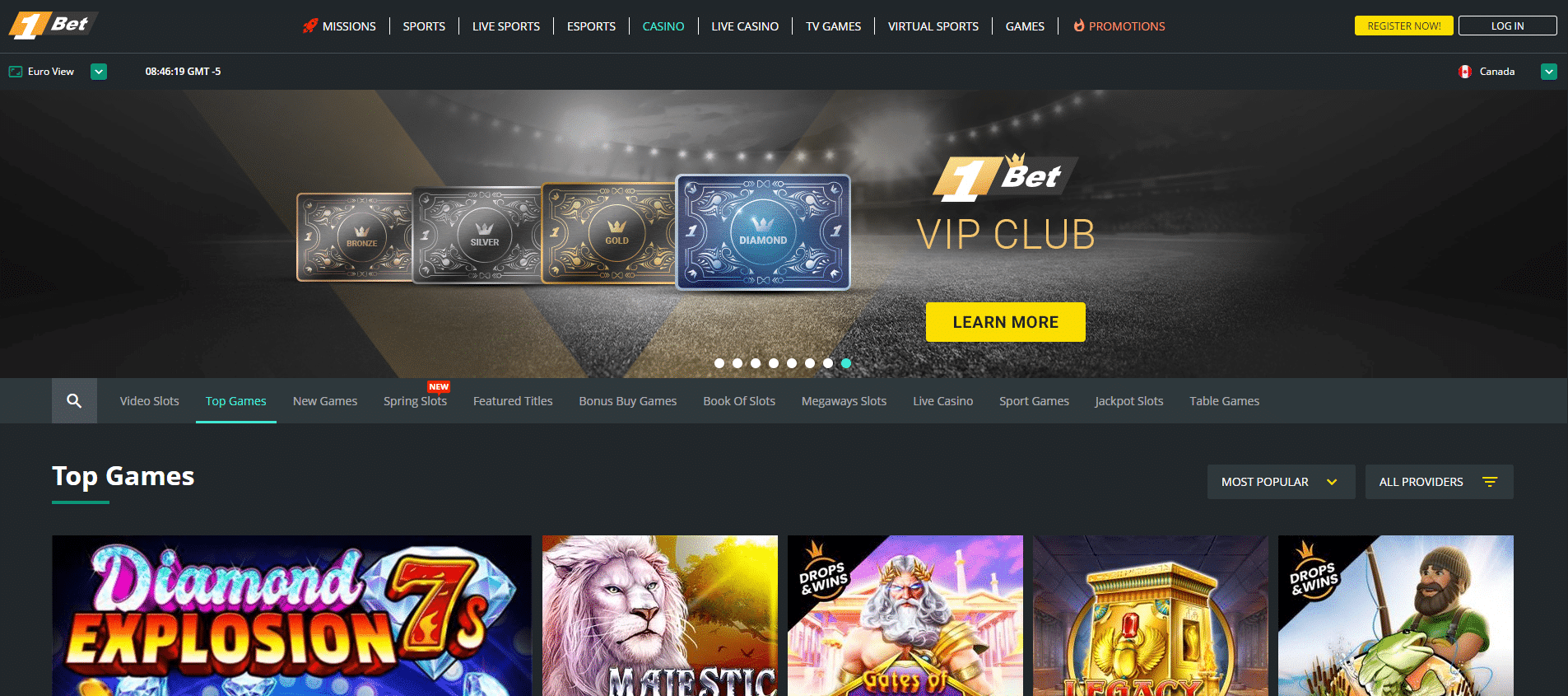 1Bet Casino Review » 100% up to $750 + Free Spins