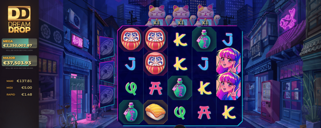 Neko Night Dream Drop Slot Review » Win up to 20,000x