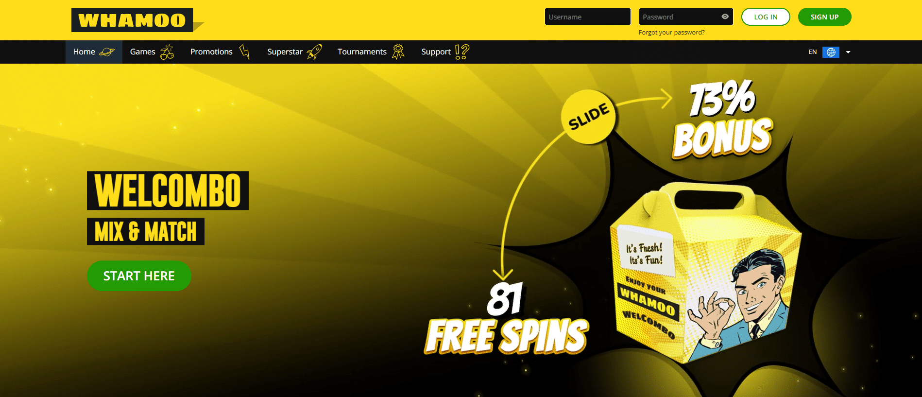 Whamoo Casino Review » Tailor your own welcome bonus